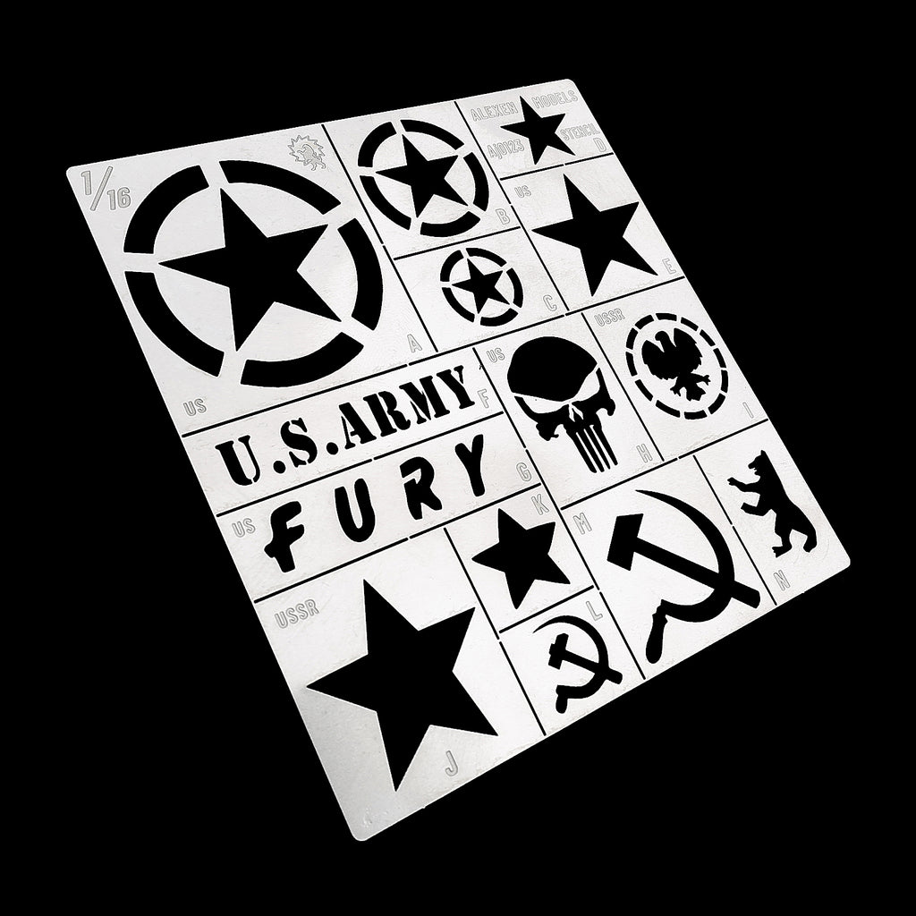 1/16 Universal Spray Template Stencil USSR and USA Heavy Tanks ...