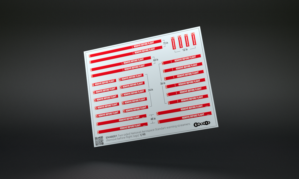 Two-sided National Aerospace Standart warning streamers 1/48 – HOBBYColours
