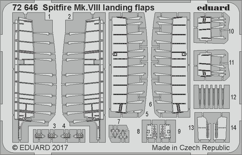Spitfire Mk. VIII landing flaps 1/72 (Eduard) – HOBBYColours